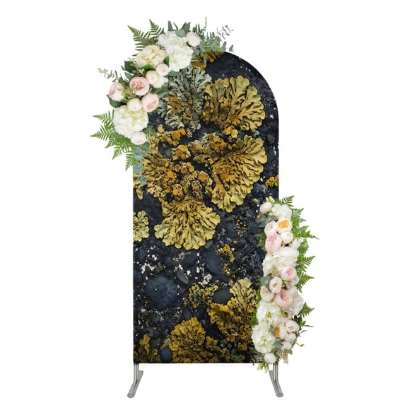 Arch Backdrop 6 Ft, Forest Floor Spandex Stretch Fitted Arch Cover ...