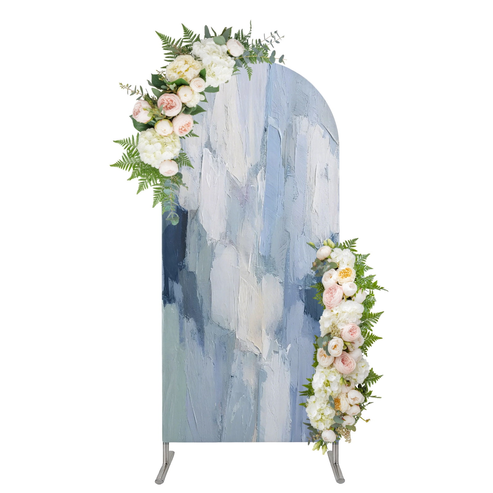 Arch Backdrop 6 Ft, Light Blue Ombre Spandex Stretch Fitted Arch Cover ...