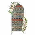 Arch Backdrop 6 Ft, Retro Blue Brown Boho Spandex Stretch Fitted Arch ...
