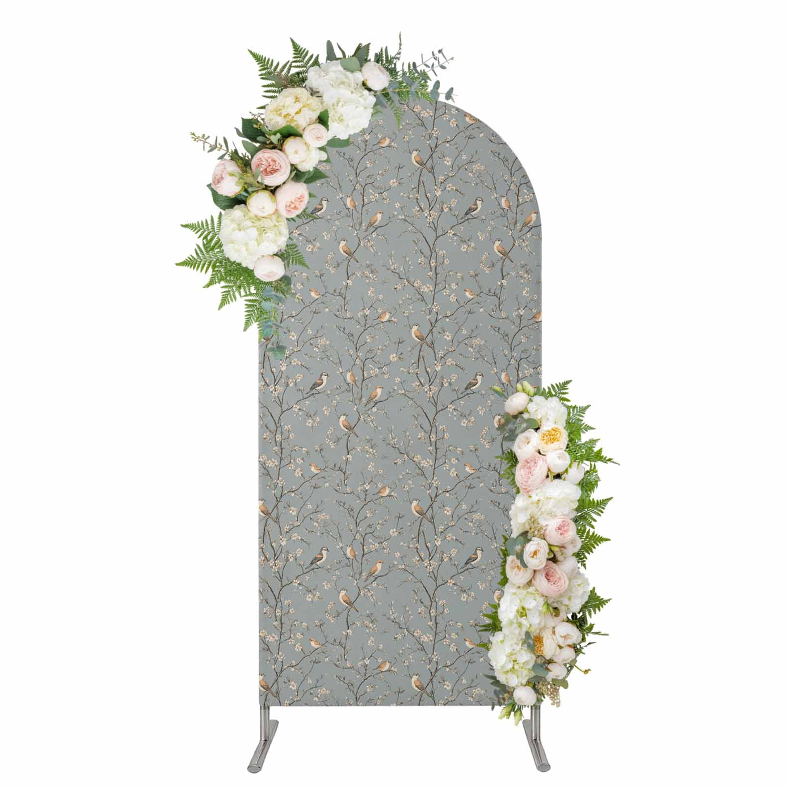 Arch Backdrop 6 Ft, Tree Birds Spandex Stretch Fitted Arch Cover, Round ...