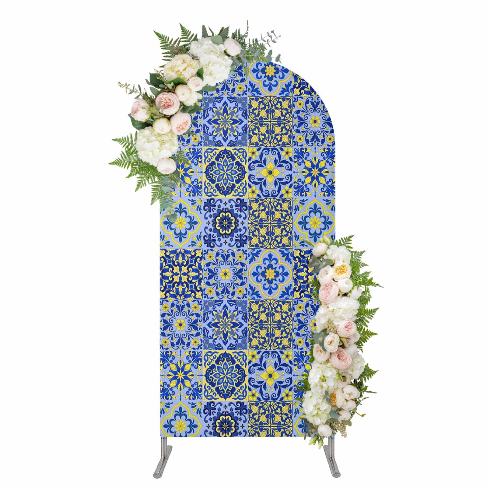 Arch Backdrop 6 Ft, Vintage Boho Spandex Stretch Fitted Arch Cover ...