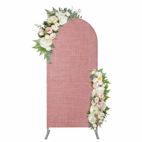 Arch Backdrop 6 Ft, Vintage Peach Pink Spandex Stretch Fitted Arch ...