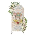 Arch Backdrop 7.2 Ft, Boho Elephant Spandex Stretch Fitted Arch Cover ...