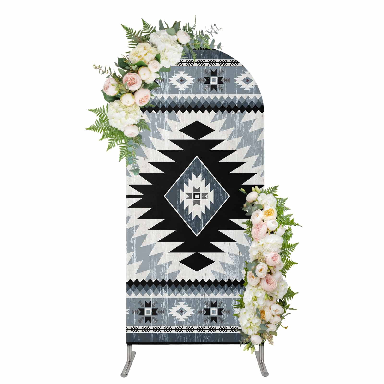 Arch Backdrop 7.2 Ft, Brown Beige Boho Spandex Stretch Fitted Arch ...
