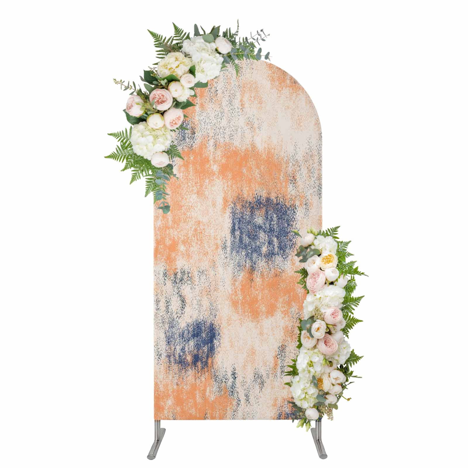 Arch Backdrop 7.2 Ft, Orange Blue Spandex Stretch Fitted Arch Cover ...