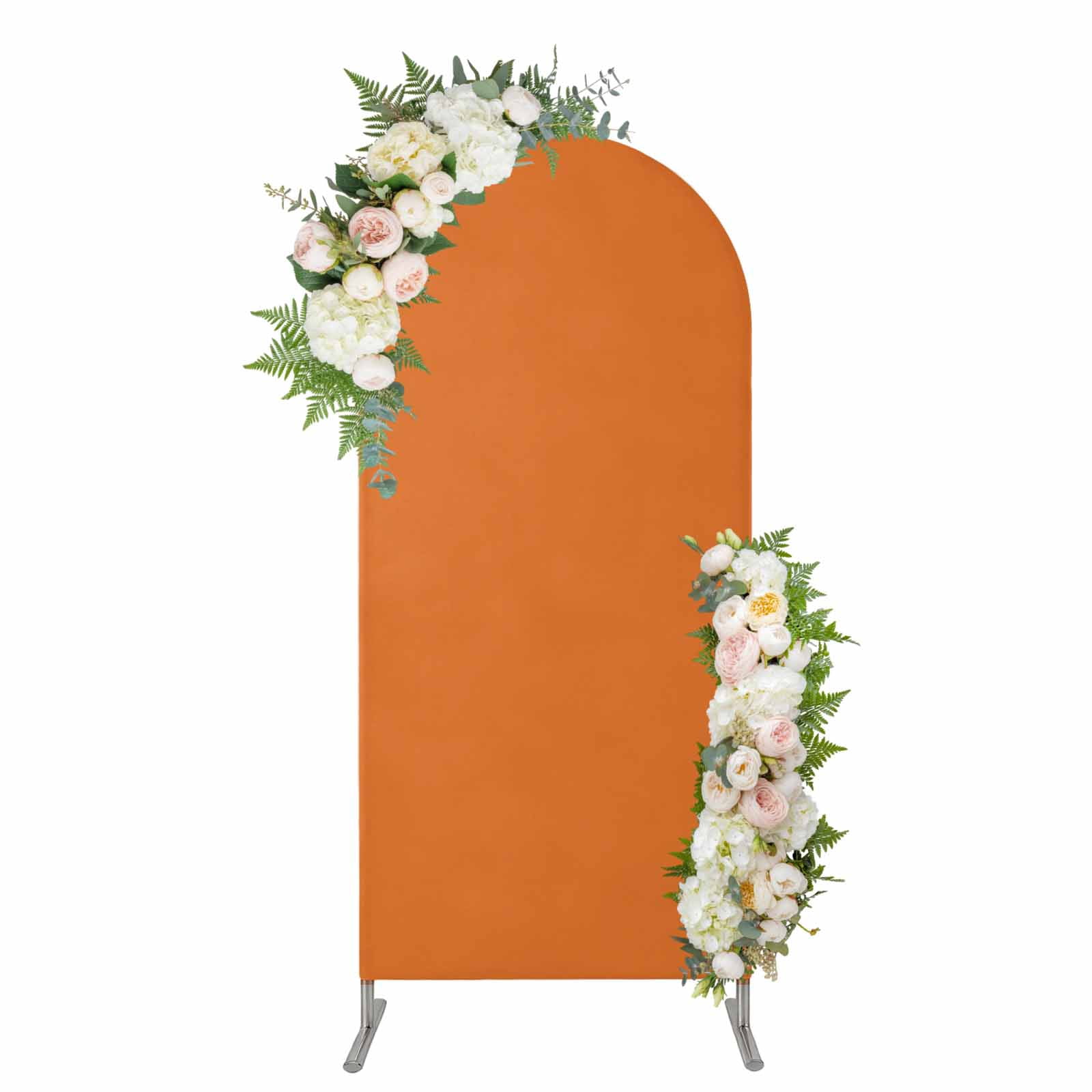 Arch Backdrop 7.2 Ft, Orange Spandex Stretch Fitted Arch Cover, Round ...
