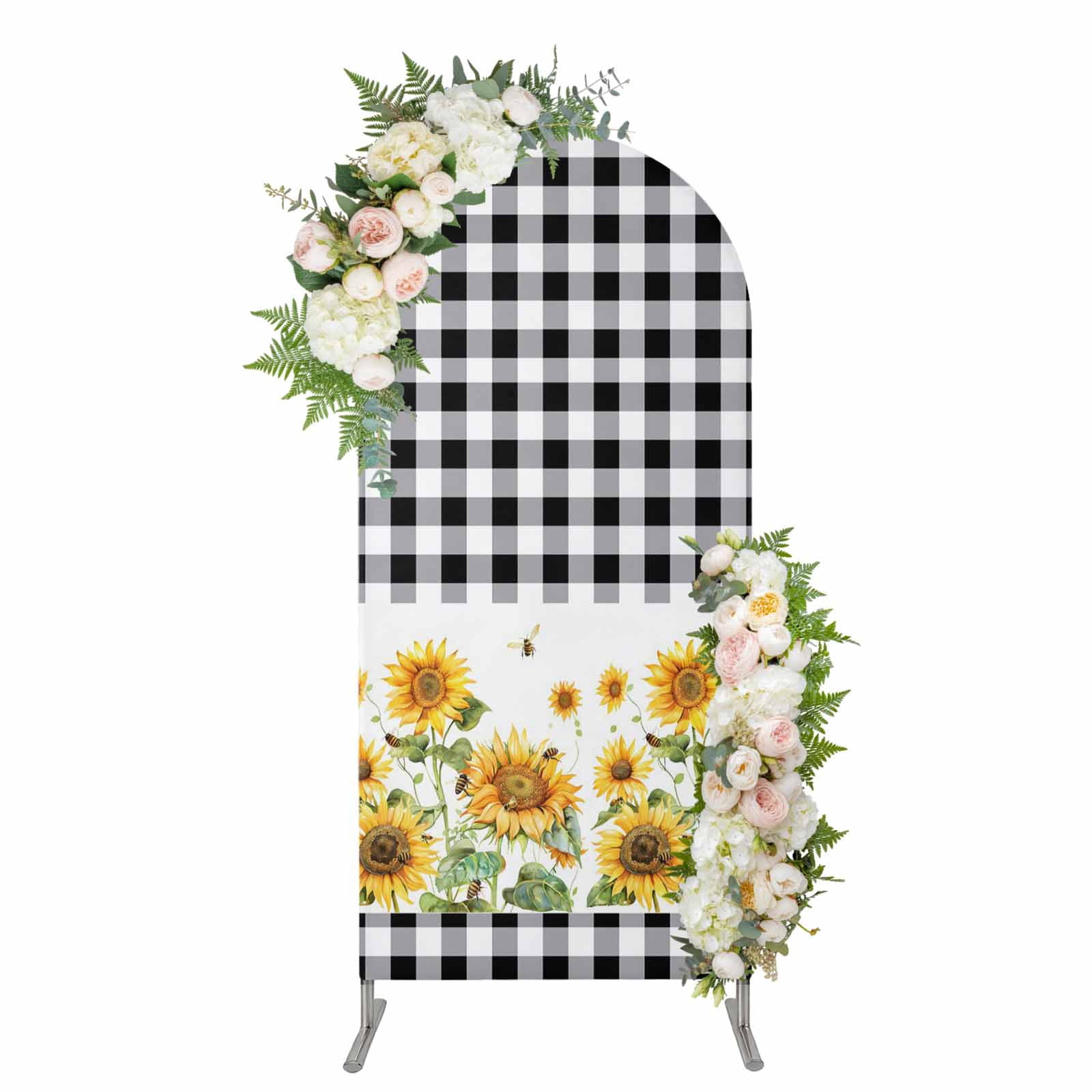 Arch Backdrop 7.2 Ft, Sunflower Spandex Stretch Fitted Arch Cover ...