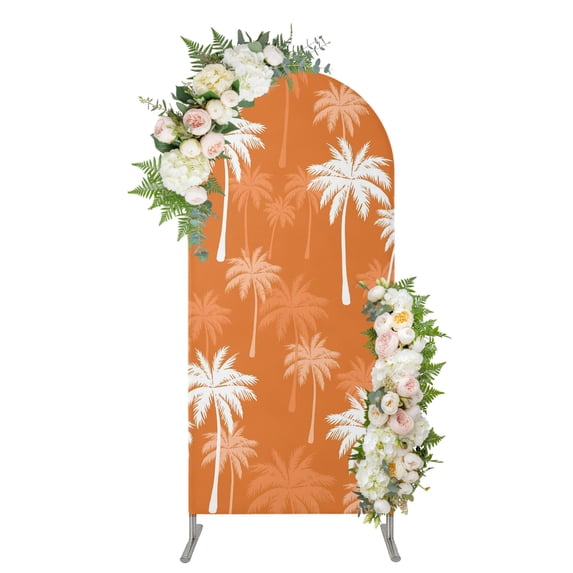 Arch Backdrop 7.2 Ft, Tropical Palm Tree Spandex Stretch Fitted Arch ...