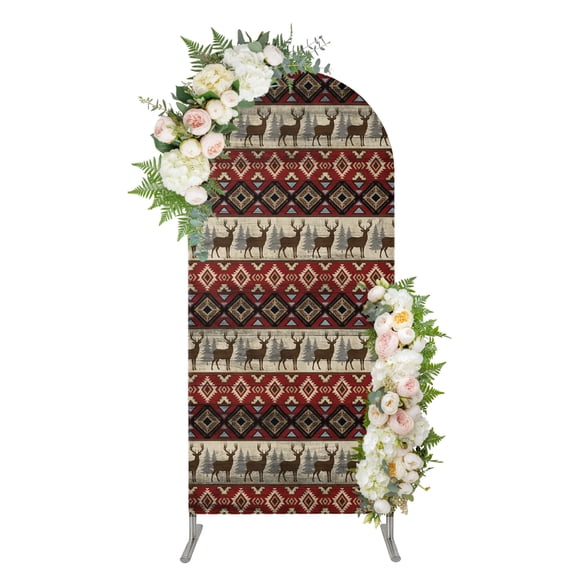 Arch Backdrop 7.2 Ft, Vintage Elk Boho Spandex Stretch Fitted Arch ...