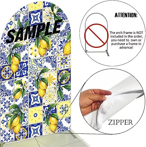 Arch Backdrop 7ft Height Lemon Arch Stand Covers Stretchy Spandex ...