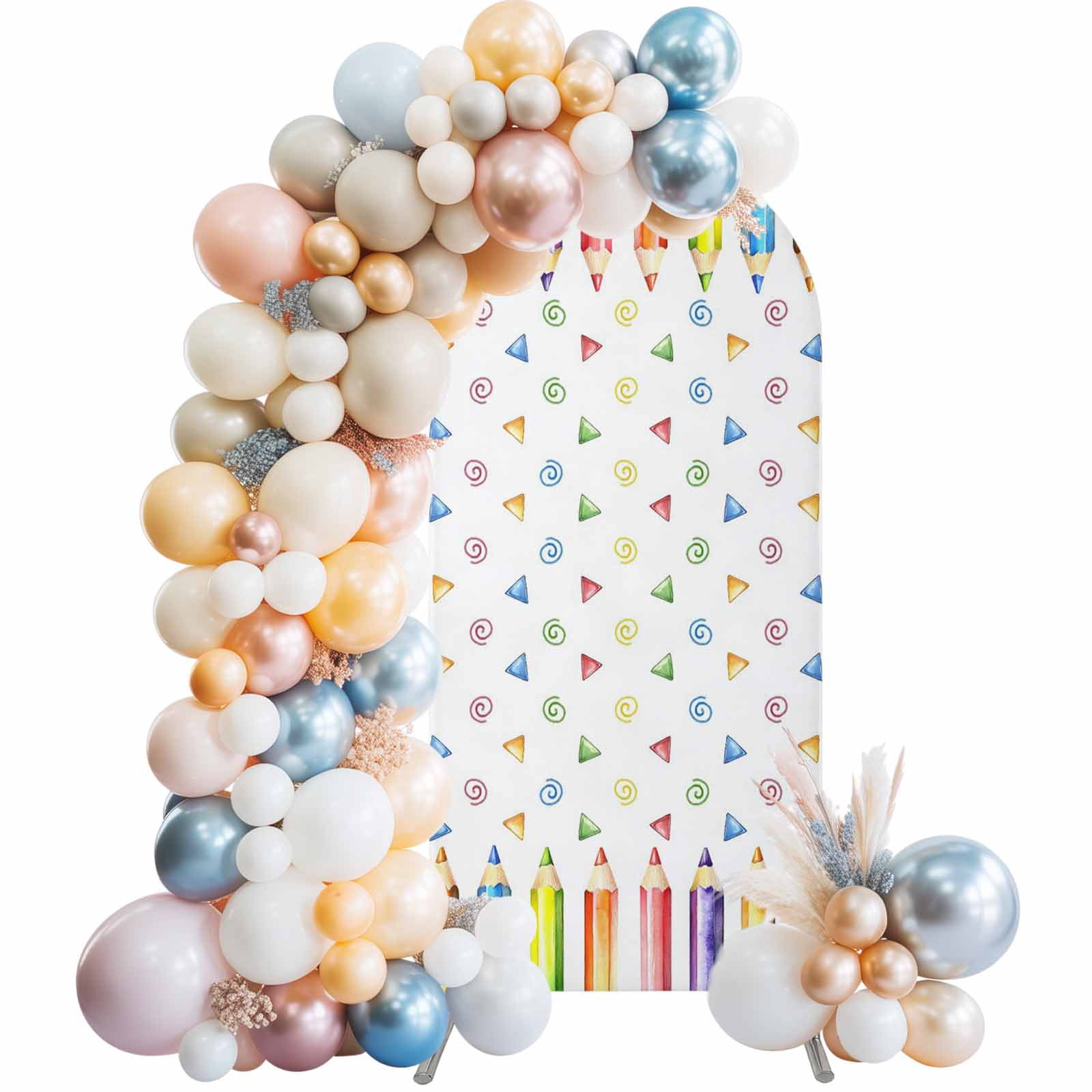 Arch Backdrop Cover 7.2 ft Colored Pencils Arch Backdrop Stretch Fabric ...