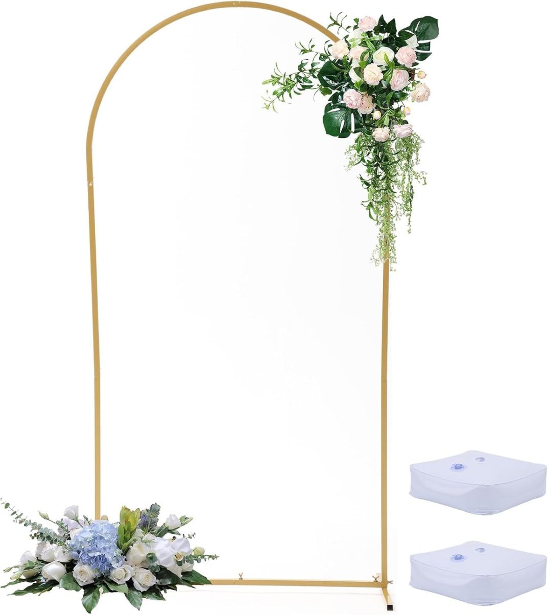 Arch Backdrop Stand, 4FTx7.2FT Gold Wedding Arch Backdrop Stand, Metal ...