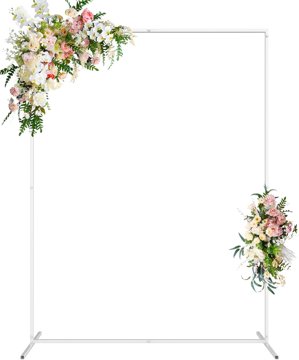 Arch Backdrop Stand 6.6x5 FT Square Wedding Arches for Ceremony White ...