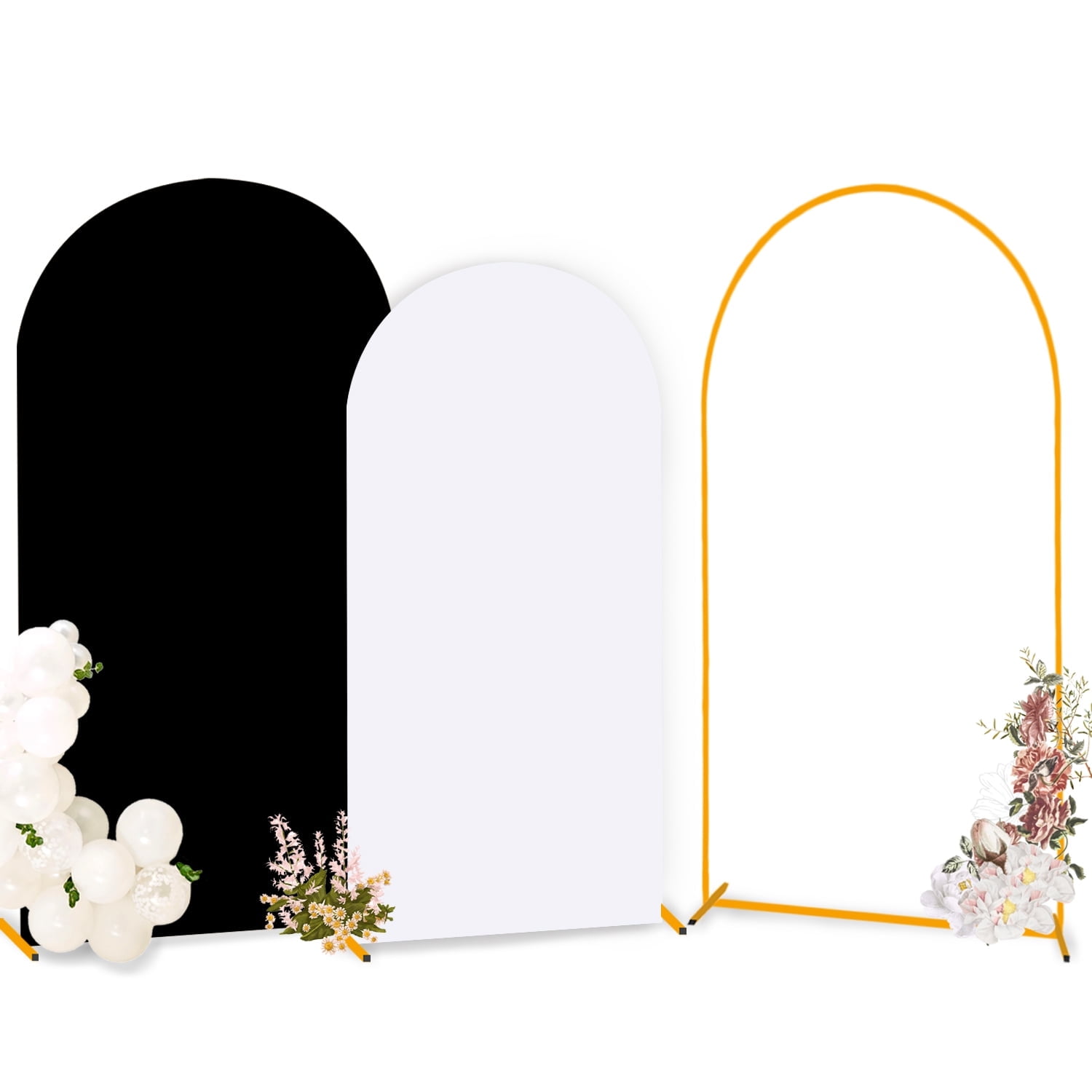 Microplushshop Arch Backdrop Stand and Cover Set, 6.6FT Metal Photo ...