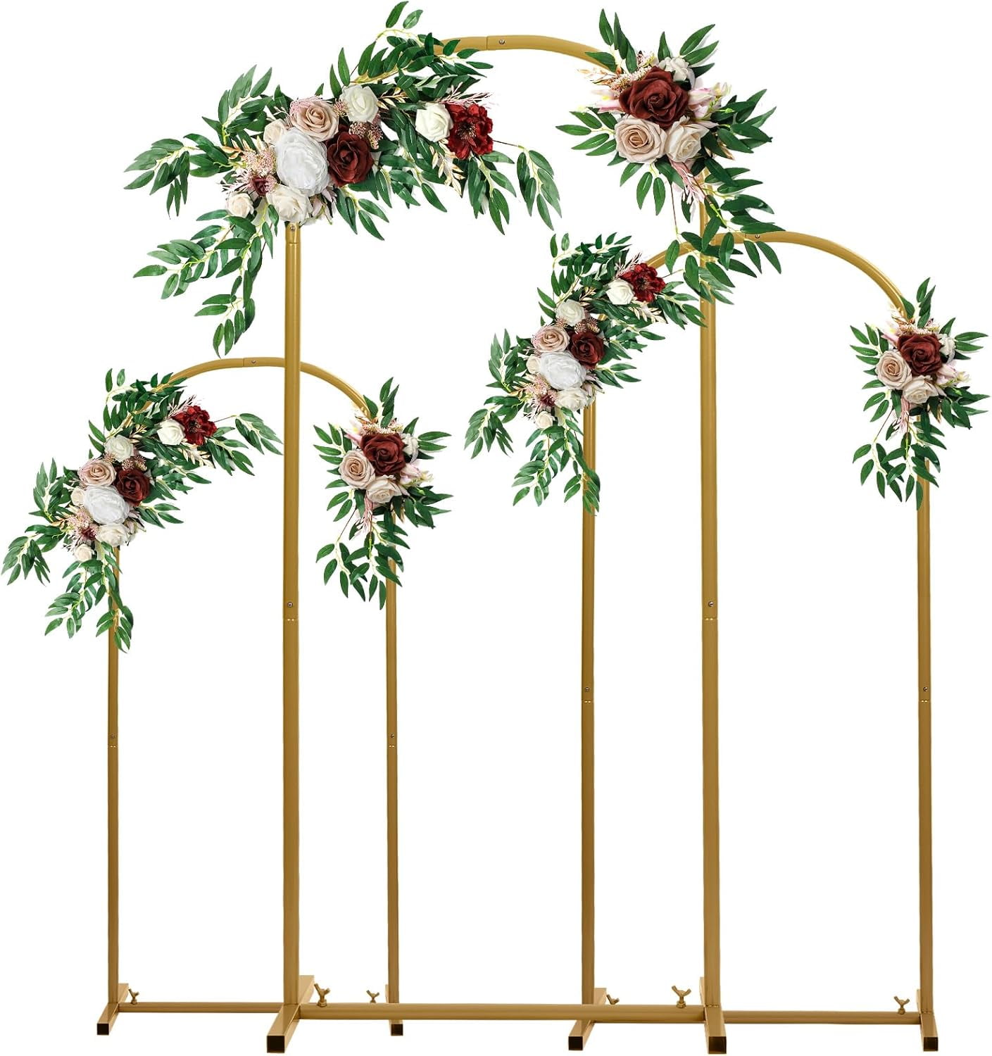 Arch Backdrop Stand, Flower Stand Arch Frame 6ft, 5ft, 4ft Set of 3 ...