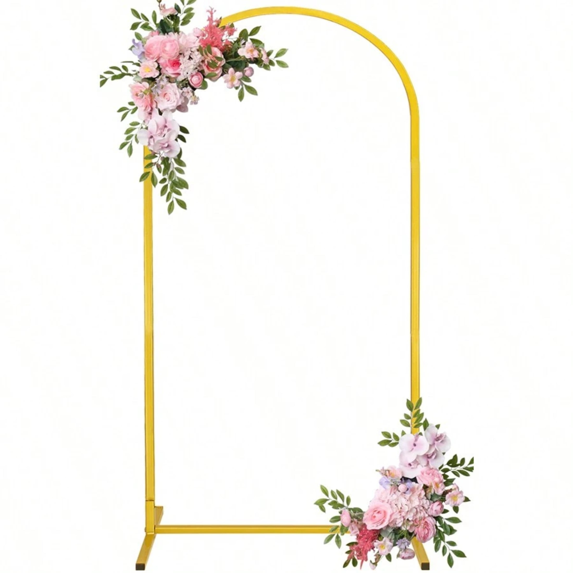 Arch Backdrop Stand - Stable Gold Metal Balloon Arch Frame for Wedding ...