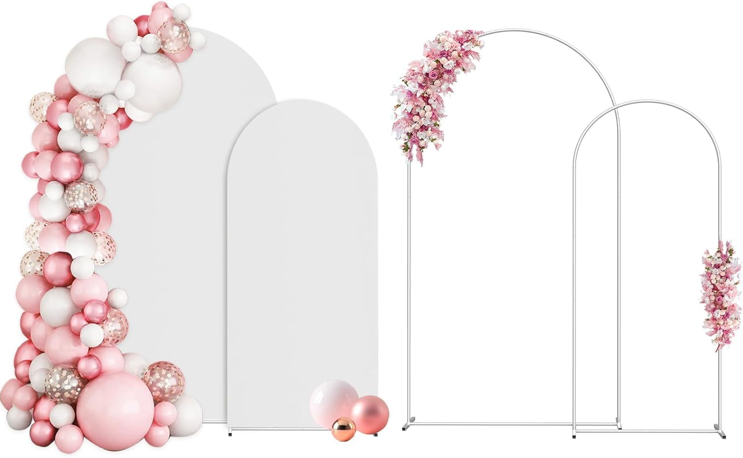 Arch Backdrop Stand and Cover Set(7.3FT,6FT),Metal Balloon Arch Stand ...