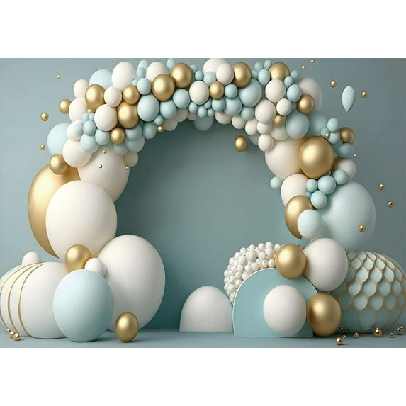 Arch Balloon Flower Girl Princess Birthday Party Cake Smash Portrait r ...