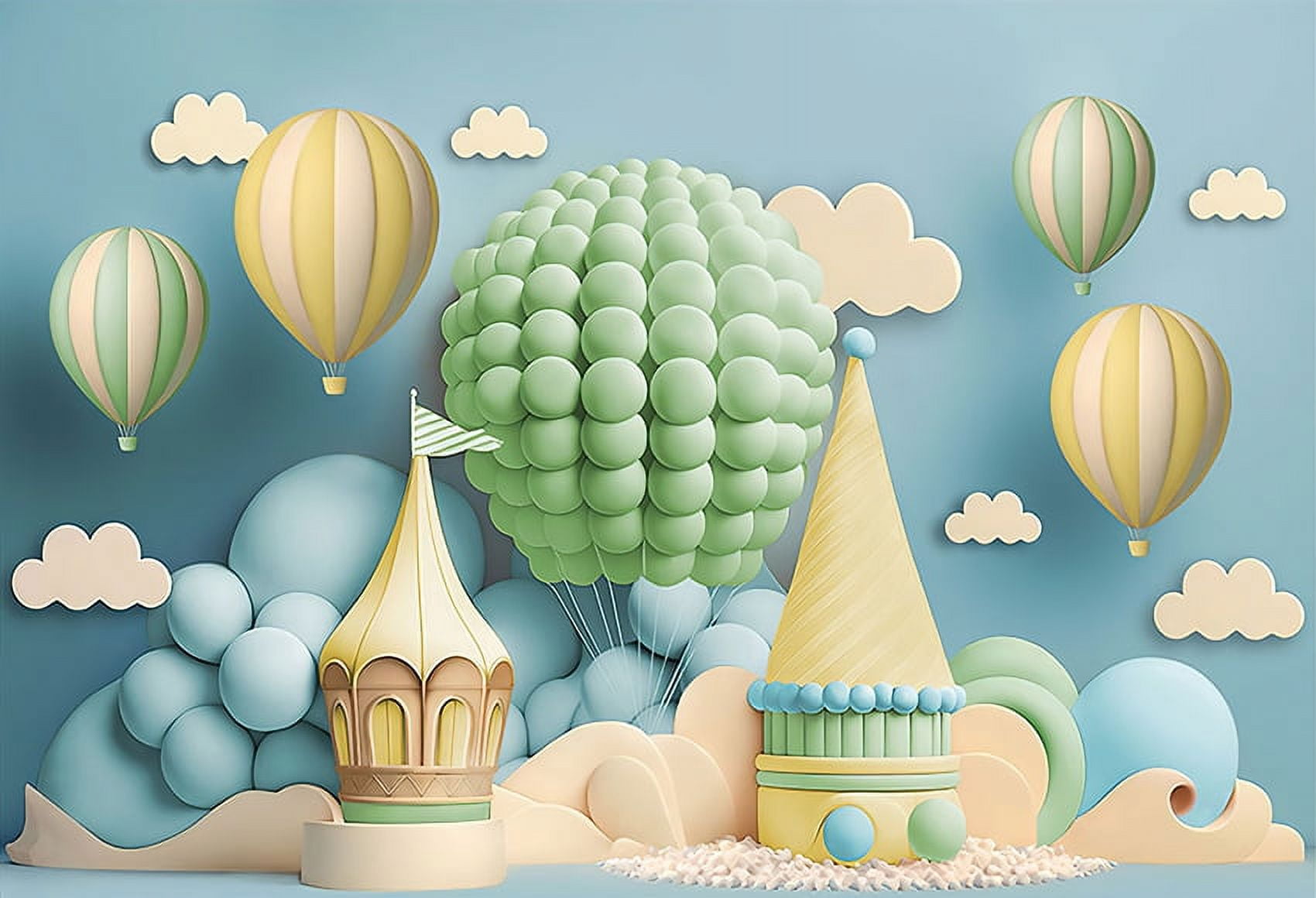 Arch Balloon Flowers Child Birthday Party Cake Smash Portrait r Photo ...