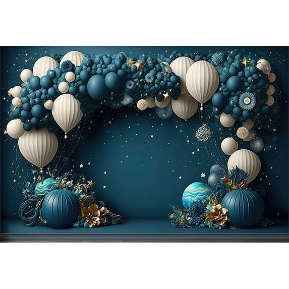 Arch Balloon Flowers Sweet Girls Birthday Party Cake Smash Portrait r ...