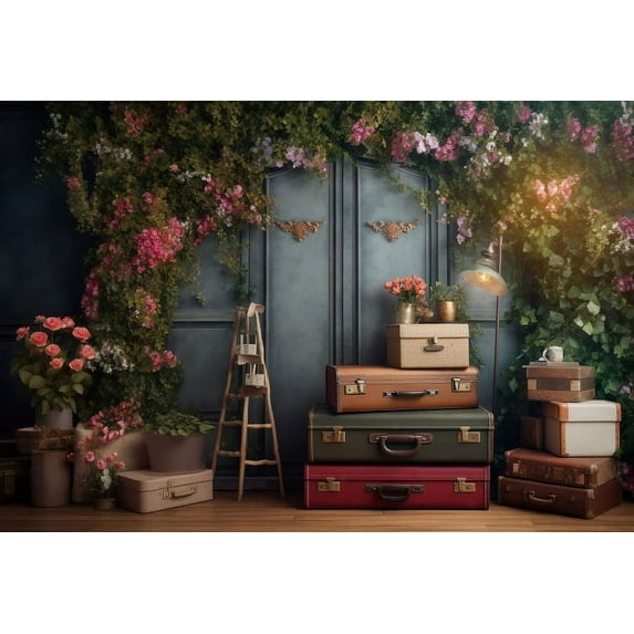 Arch Balloon Flowers Sweet Girls Birthday Party Cake Smash Portrait r ...