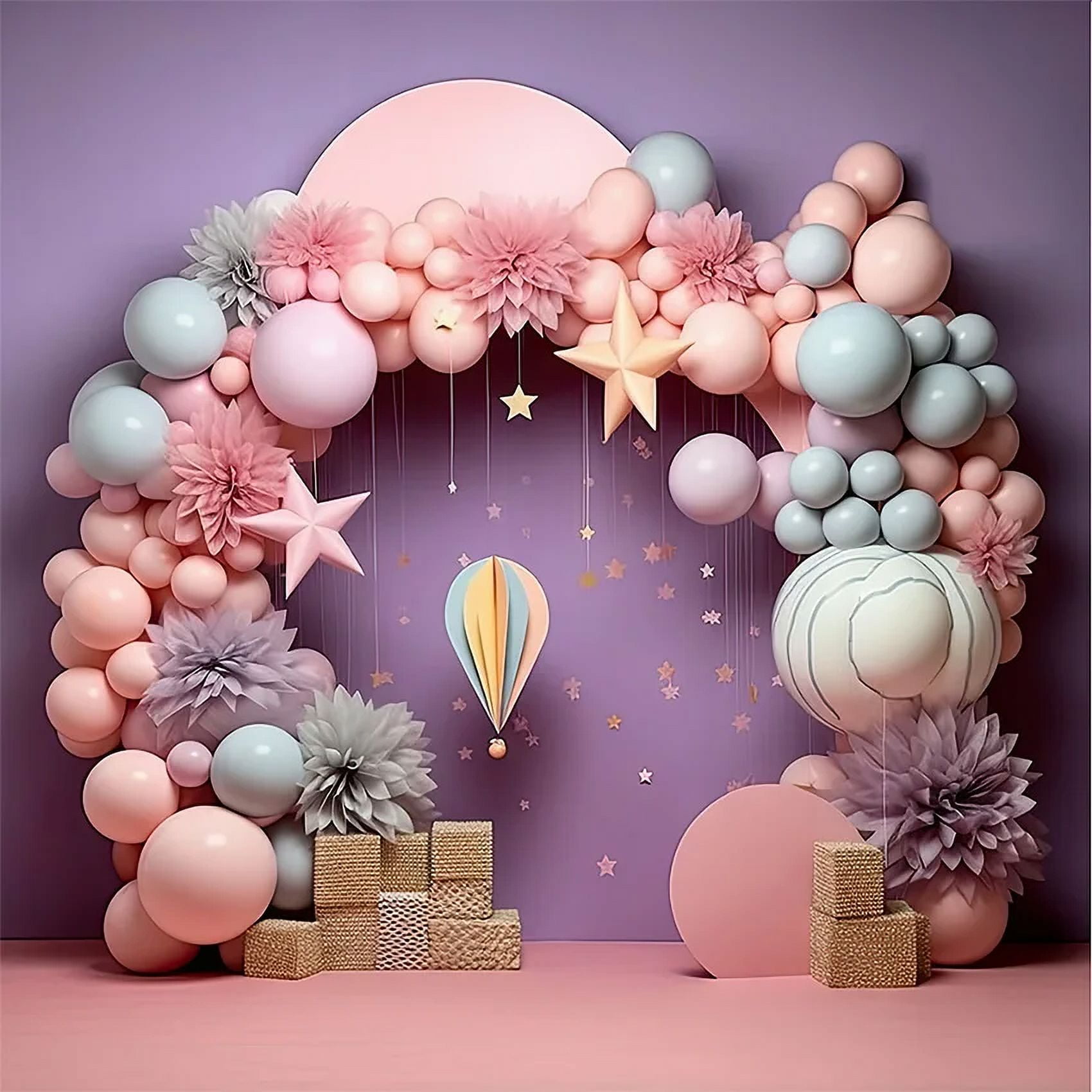Arch Balloon Princess Girl Birthday Party Cake Smash Portrait r ...