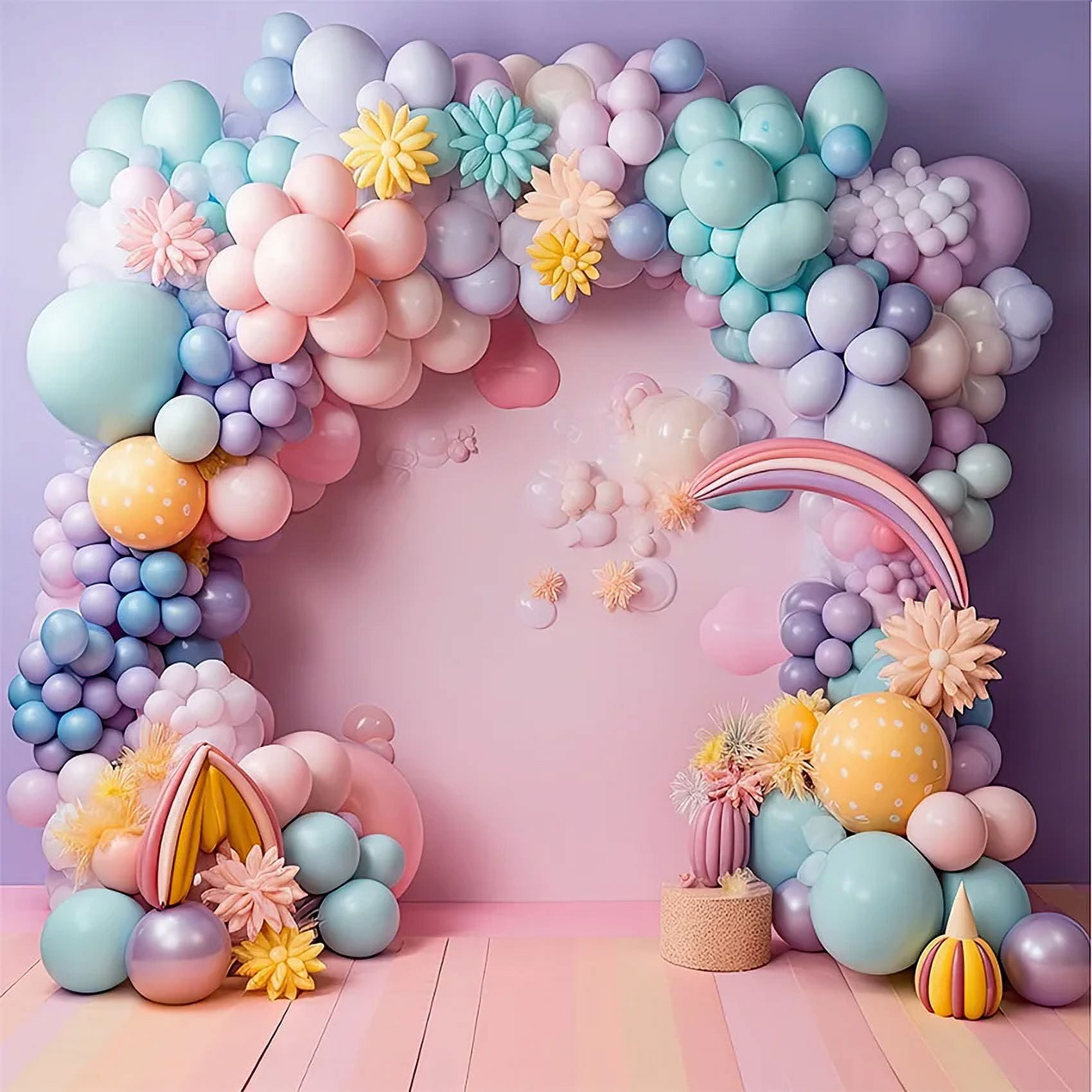 Arch Balloon Princess Girl Birthday Party Cake Smash Portrait r ...