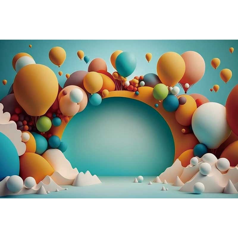 Arch Balloon Teddy Bear Cloud Newborn Baby Photography Backdrop Candy ...