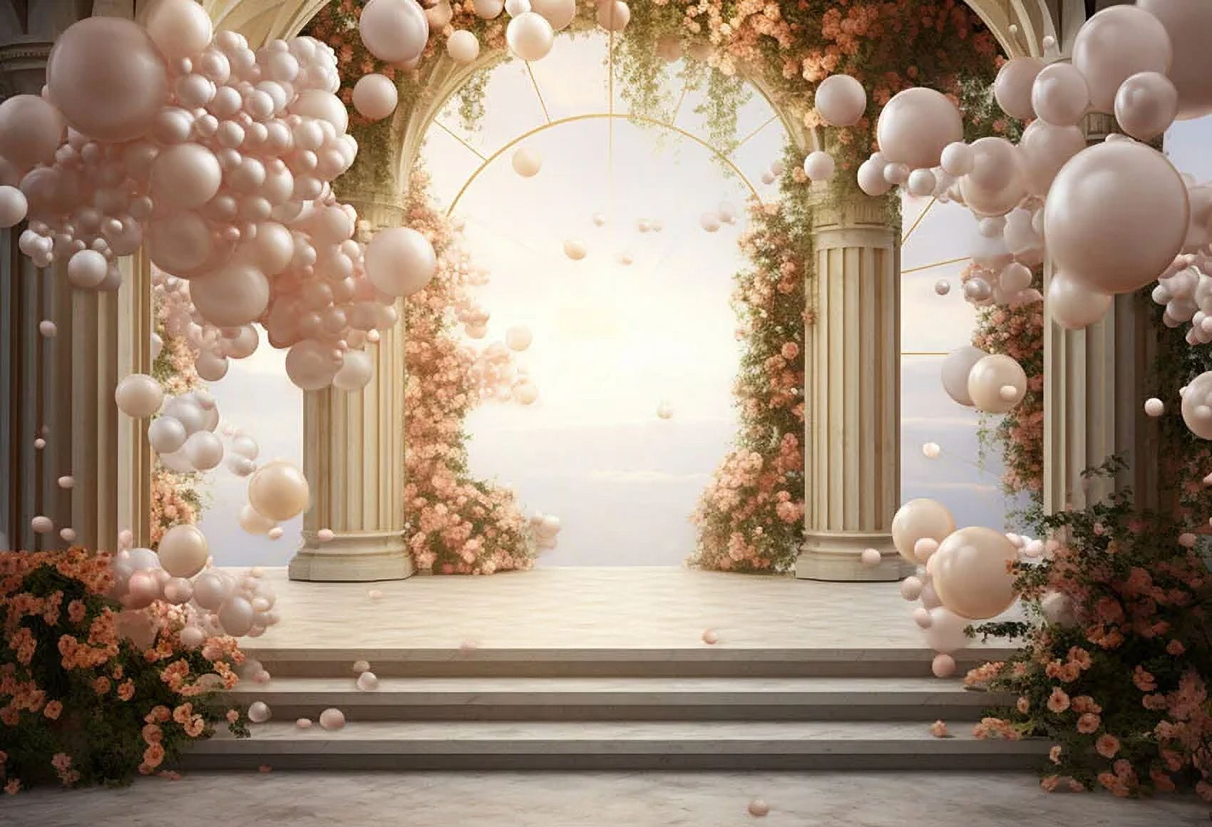 Arch Balloons Flower Adult Birthday Party Wedding Maternity Portrait r ...