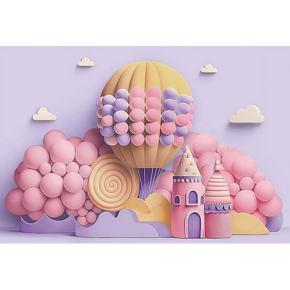 Arch Balloons Flower Girl Boy 1st Birthday Party Cake Smash Portrait r ...