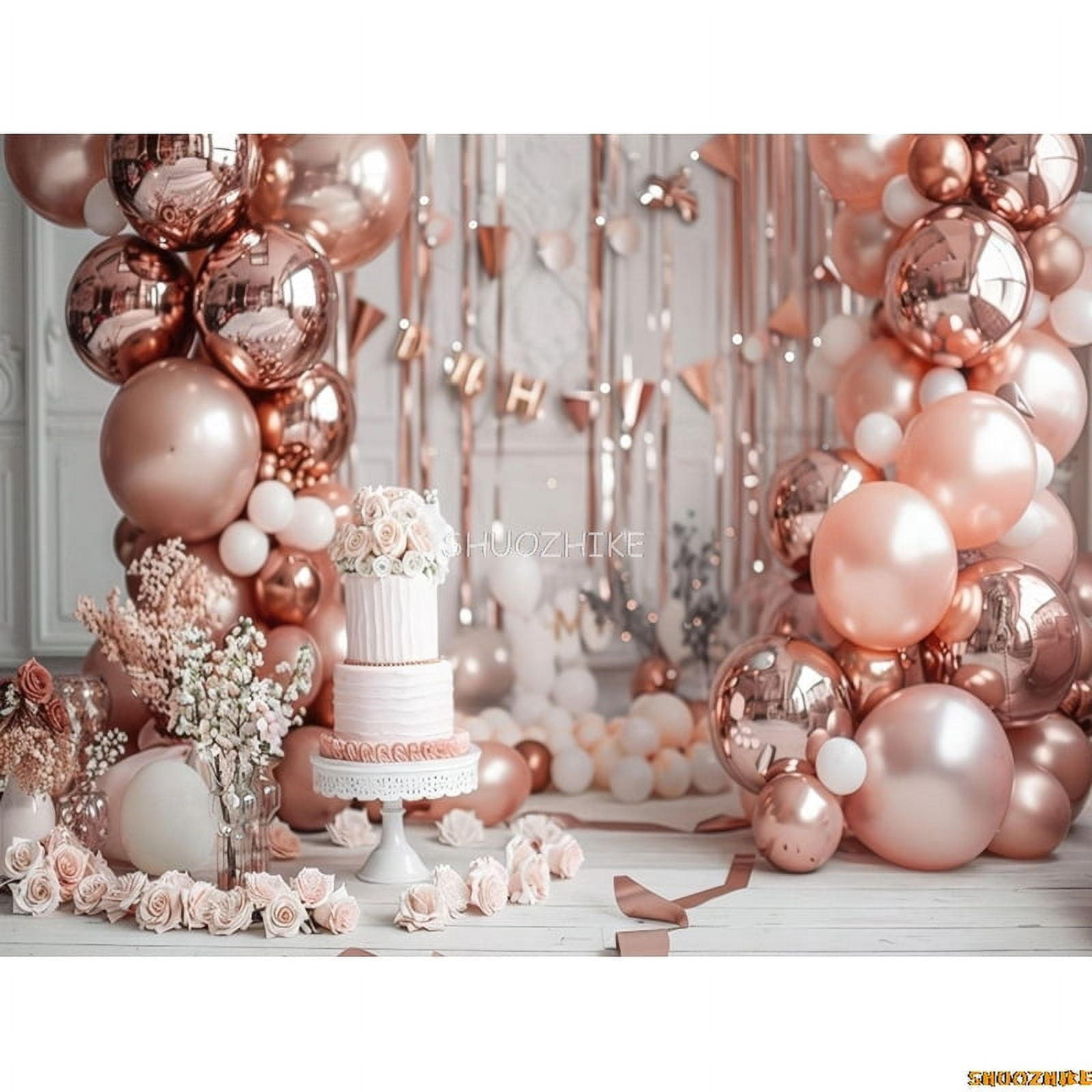 Arch Balloons Happy Birthday Party Photography Backdrops Props Joyous ...