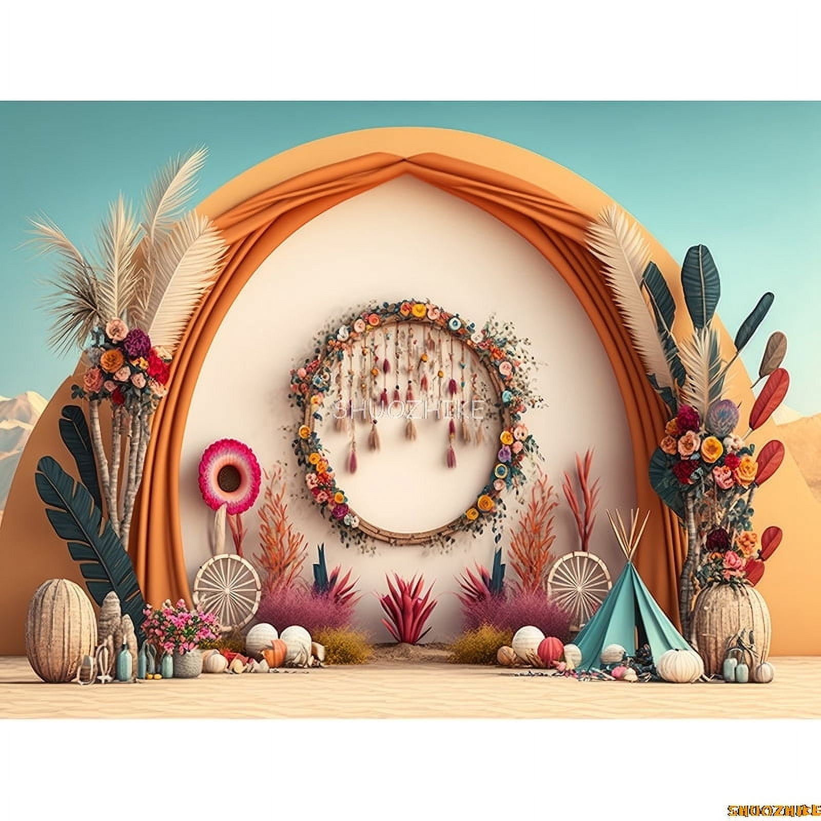 Arch Balloons Happy Birthday Party Photography Backdrops Props Joyous ...