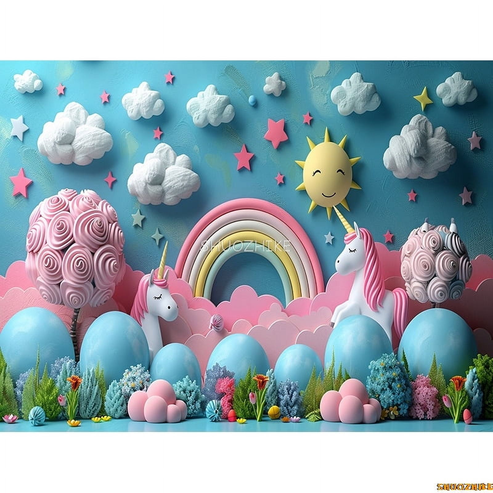 Arch Balloons Happy Birthday Party Photography Backdrops Props Joyous ...