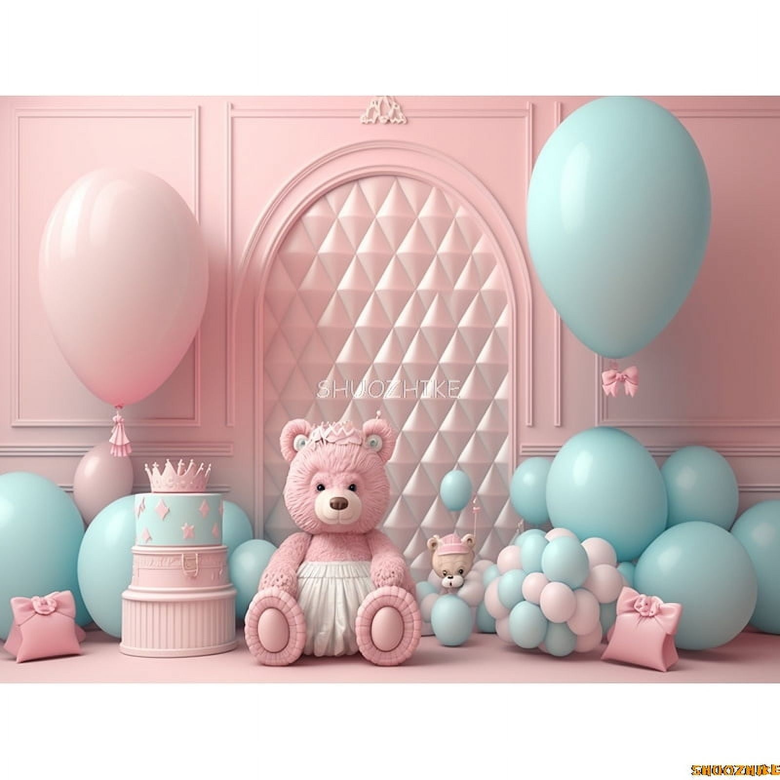 Arch Balloons Happy Birthday Party Photography Backdrops Props Joyous ...