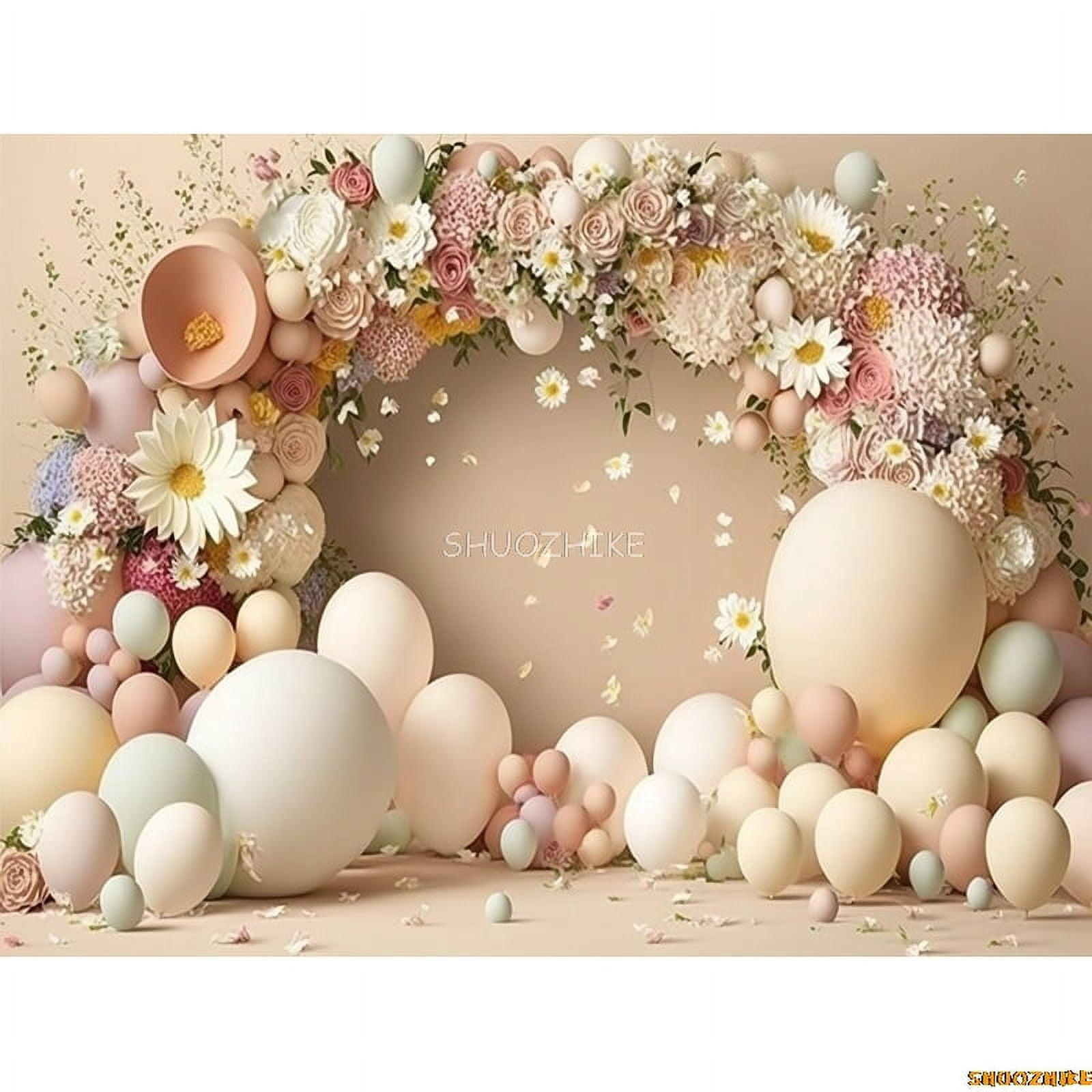 Arch Balloons Happy Birthday Party Photography Backdrops Props Joyous ...