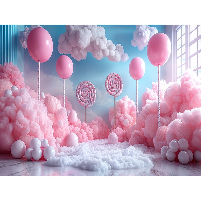 Arch Balloons Happy Birthday Photography Backdrops Props Candy Cakes ...