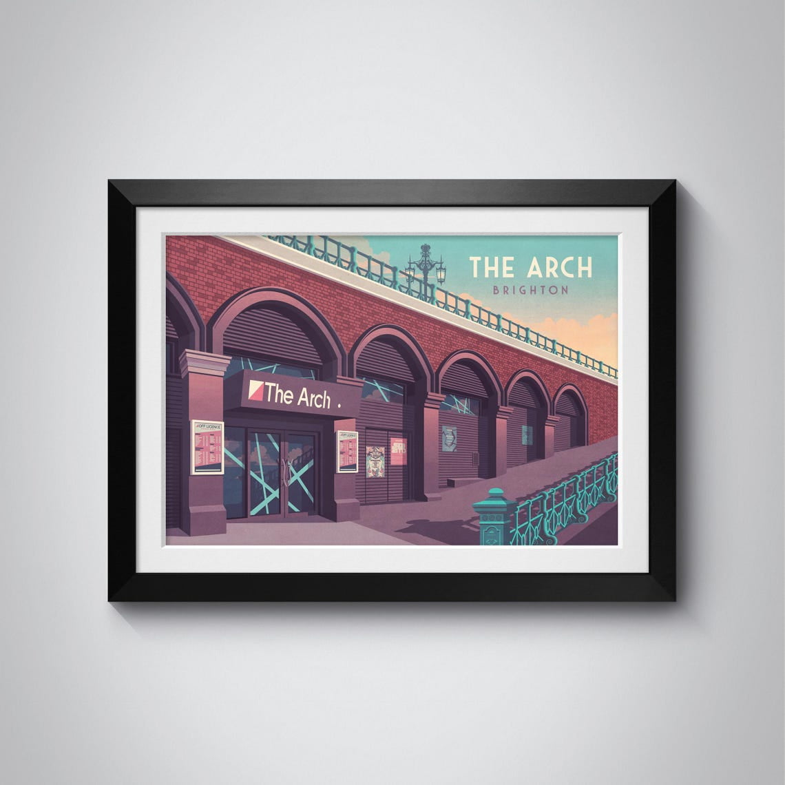 The Arch Brighton Nightclub Poster, Brighton Travel Print, Brighton ...
