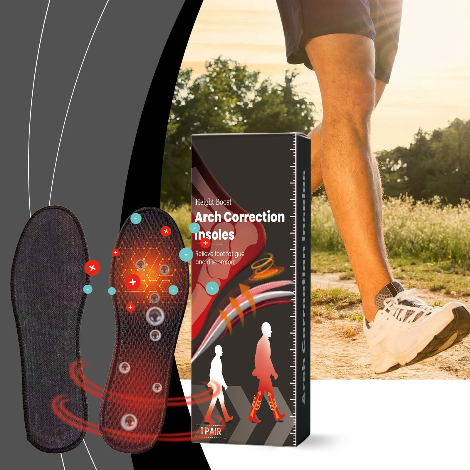 Arch Correction Insoles, Pronation and Supination Correction Insoles ...