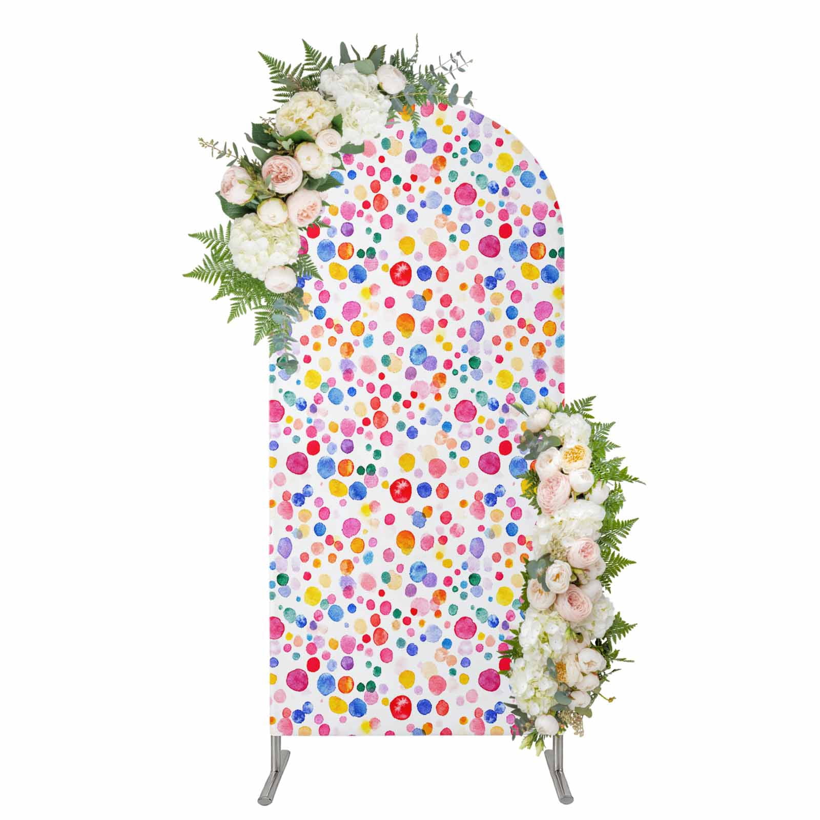 Arch Covers, Colorful Polka Dot Arch Covers Stretchy Backdrop 6'x2.6 ...