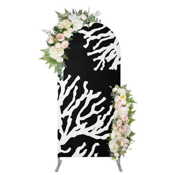 Arch Covers, Coral Black Arch Covers Stretchy Backdrop 7.2'x4', Coastal ...
