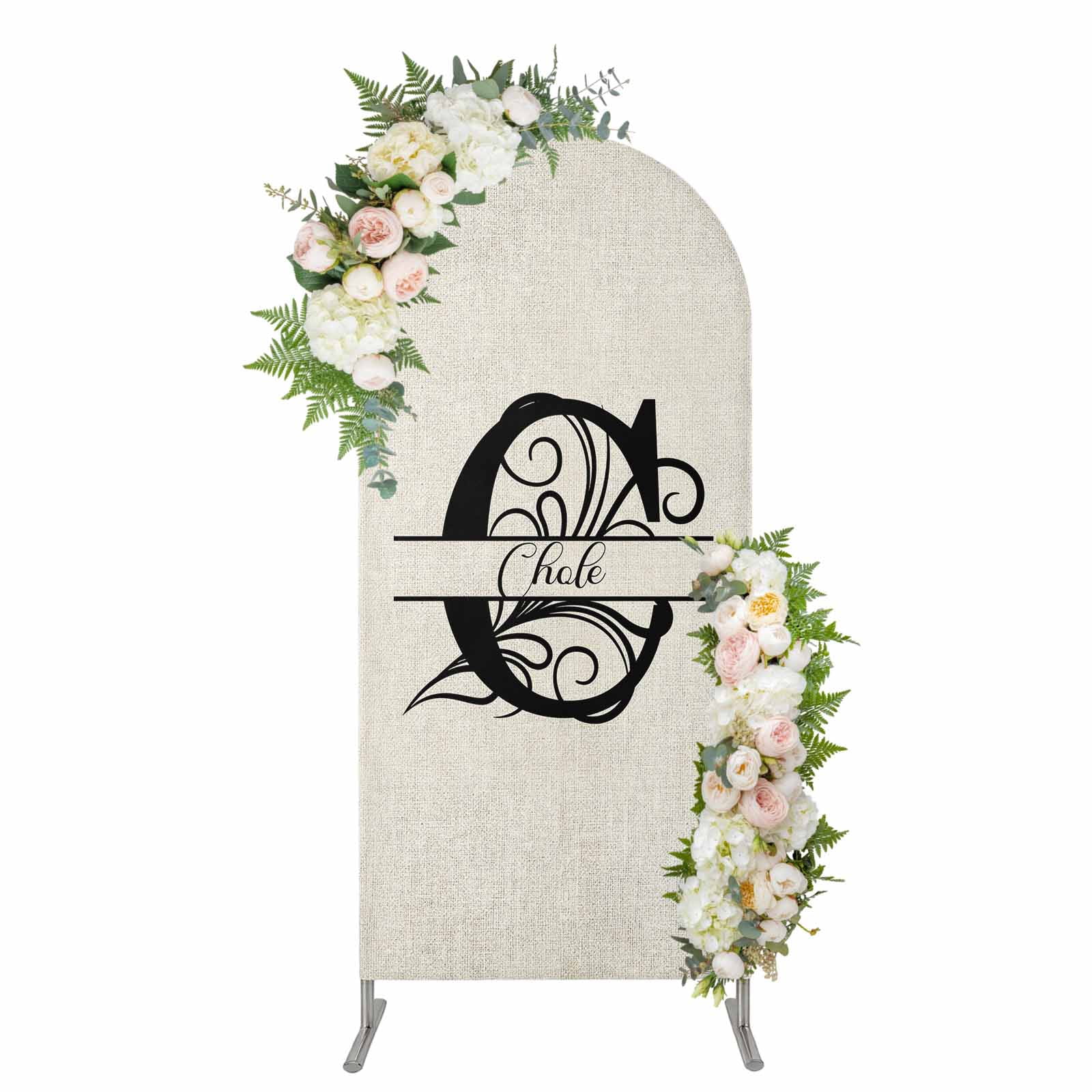 Arch Covers, Letter C Arch Covers Stretchy Backdrop 6'x2.6', Monogram ...