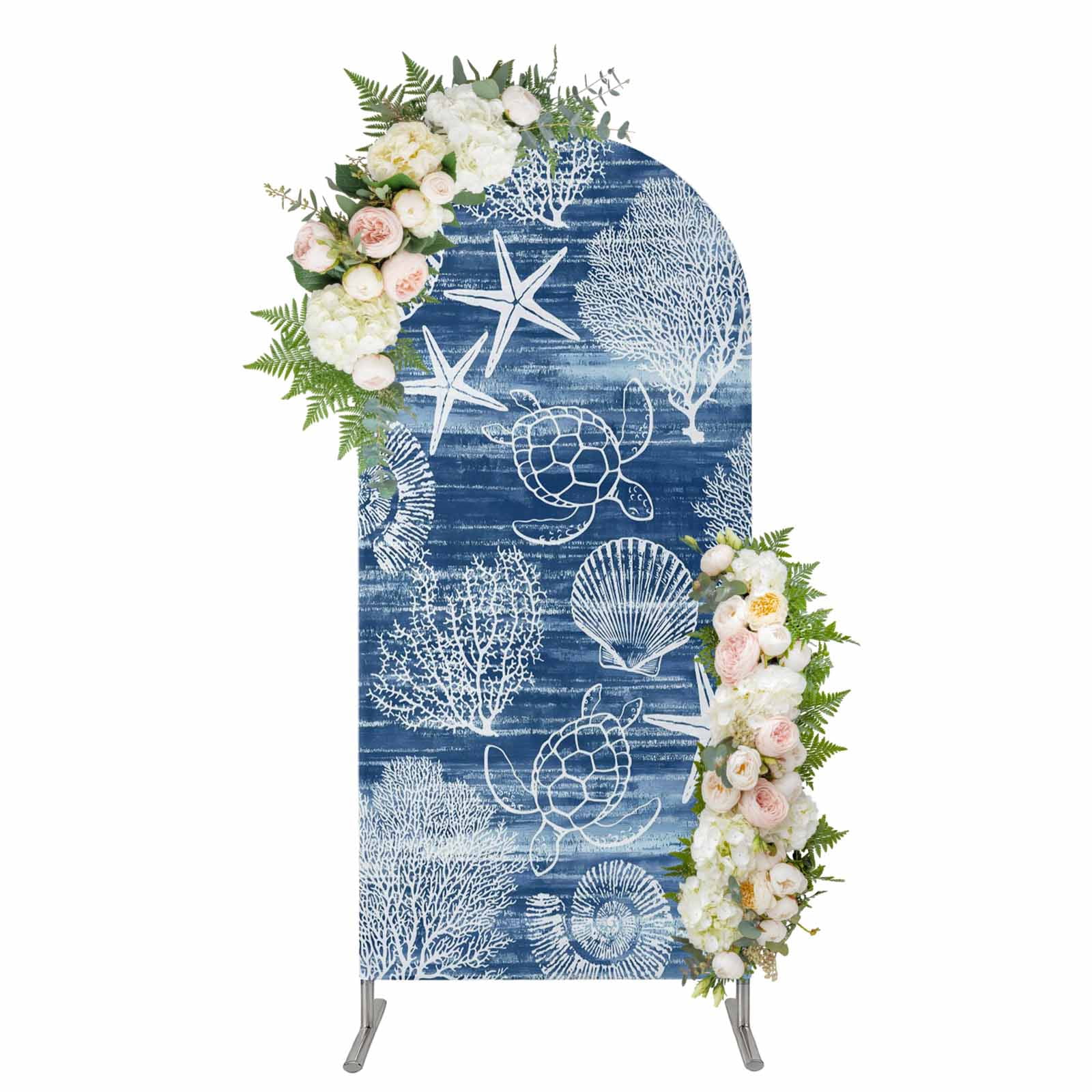 Arch Covers, Navy Blue Coastal Arch Covers Stretchy Backdrop 6'x2.6 ...
