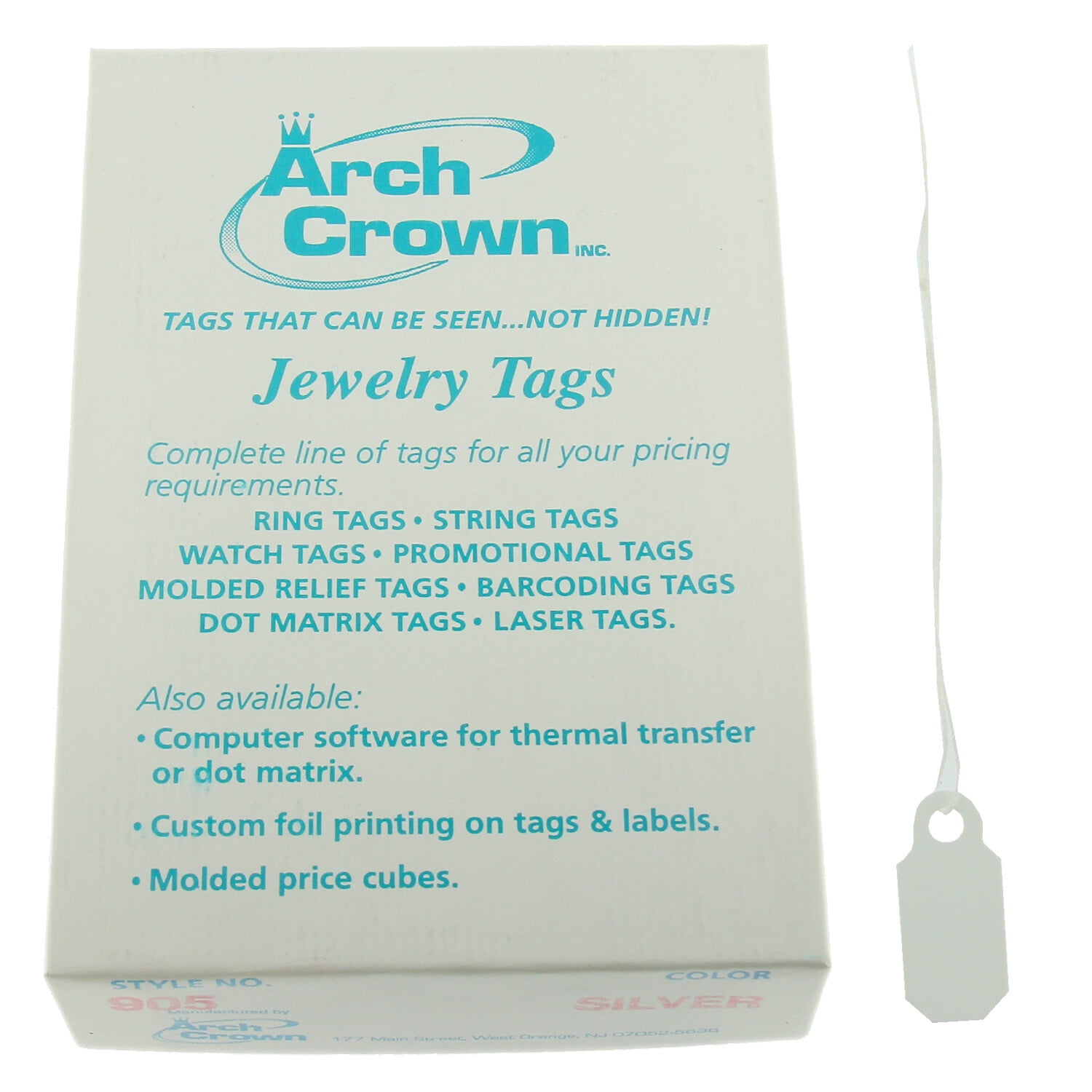 Arch Crown Merchandise Jewelry Price Tag White Square String Style 1000 ...