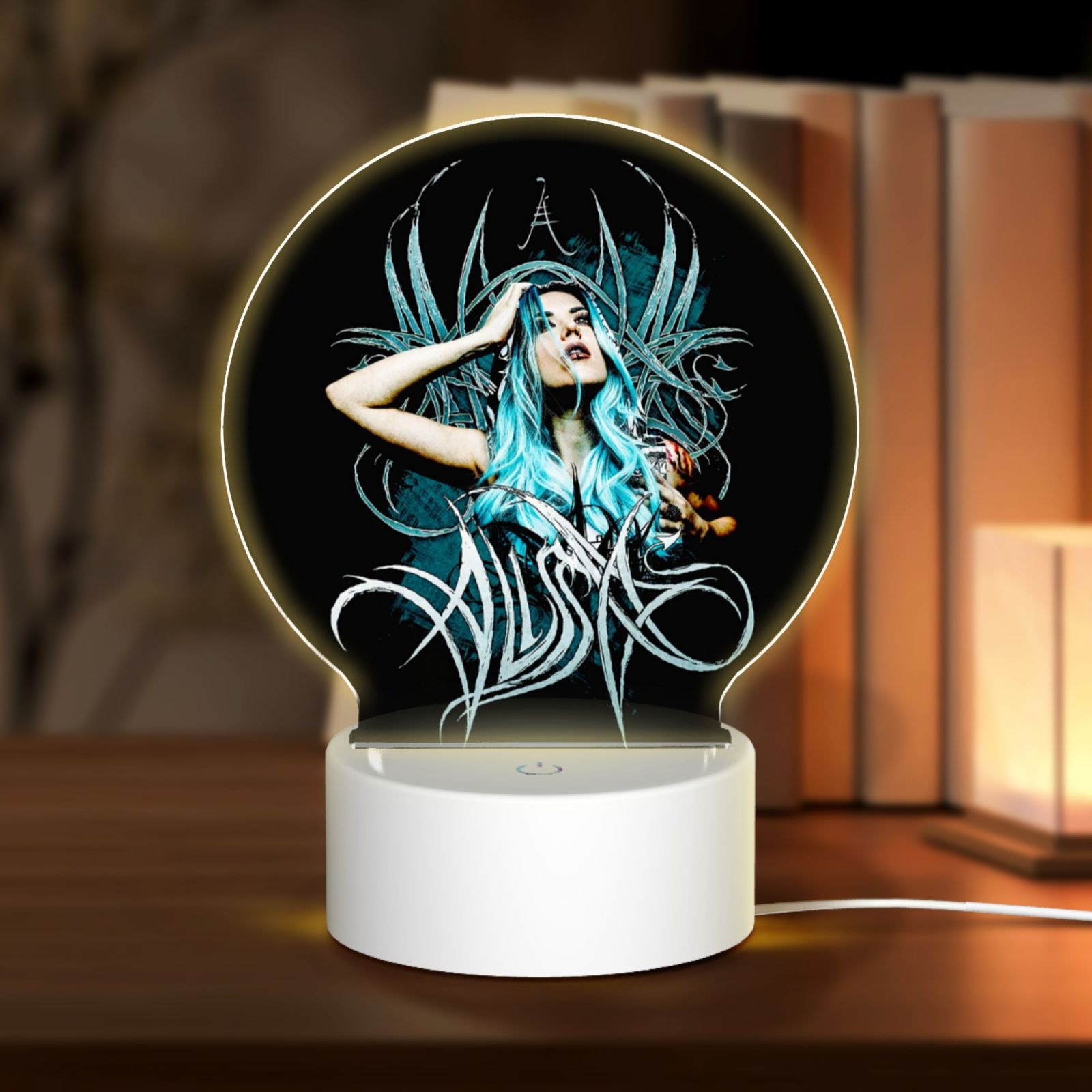 Arch Enemy Anime Round Acrylic Night Light Is Suitable For Rooms ...