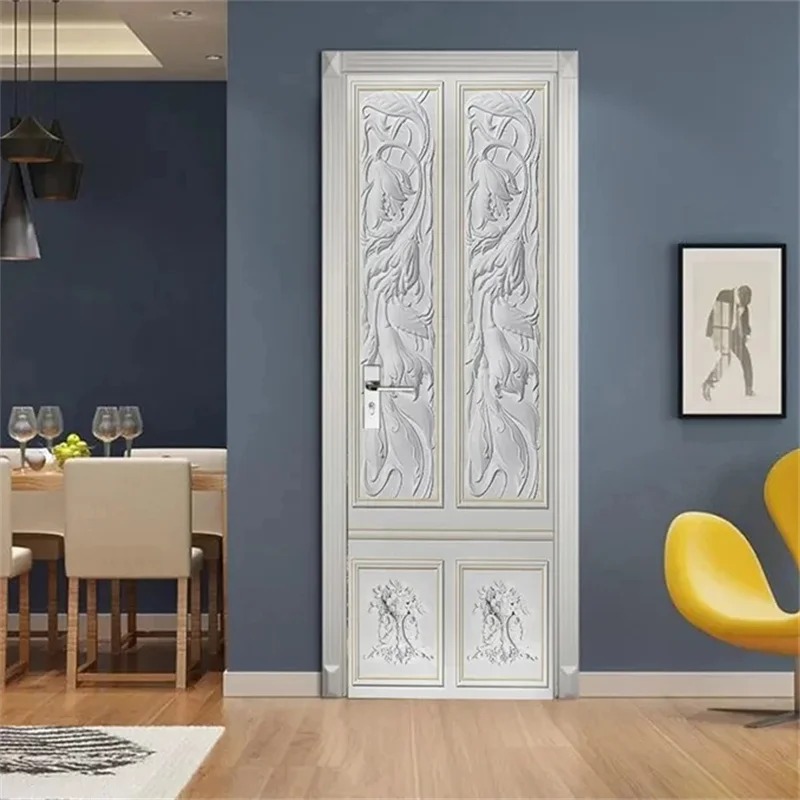 Arch Floral Wallpaper 3D Flower Door Sticker DIY Self-Adhesive Home ...