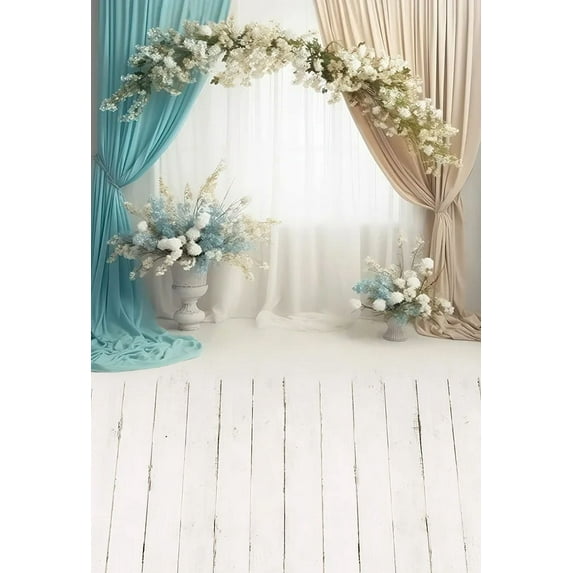 Arch Flower Indoor Window Curtain Birthday Wedding Maternity Portrait r ...