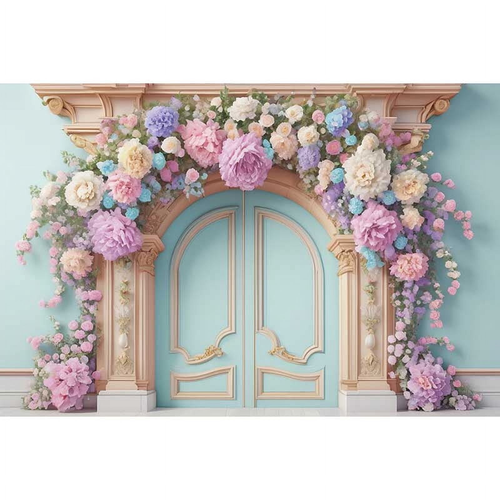 Arch Flowers Birthday Photo Studio Background Door Frame Portrait ...