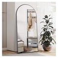 Arch Full Length Mirror - 65"x24" Arched Floor Mirror with Stand ...