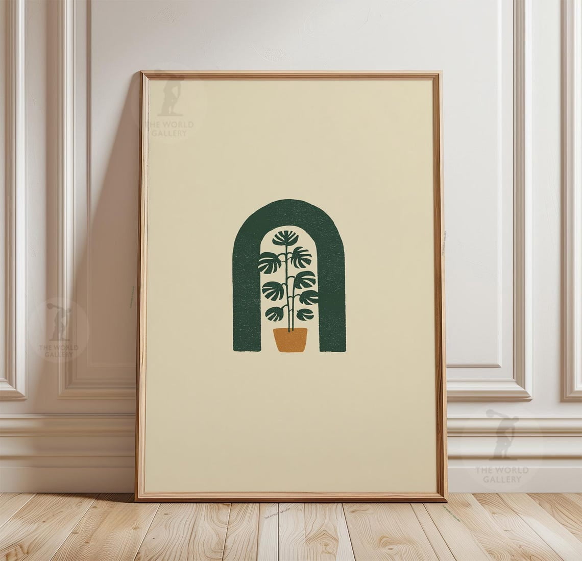 Arch Plant Poster Minimal Botanical Wall Art Geometric Illustration ...