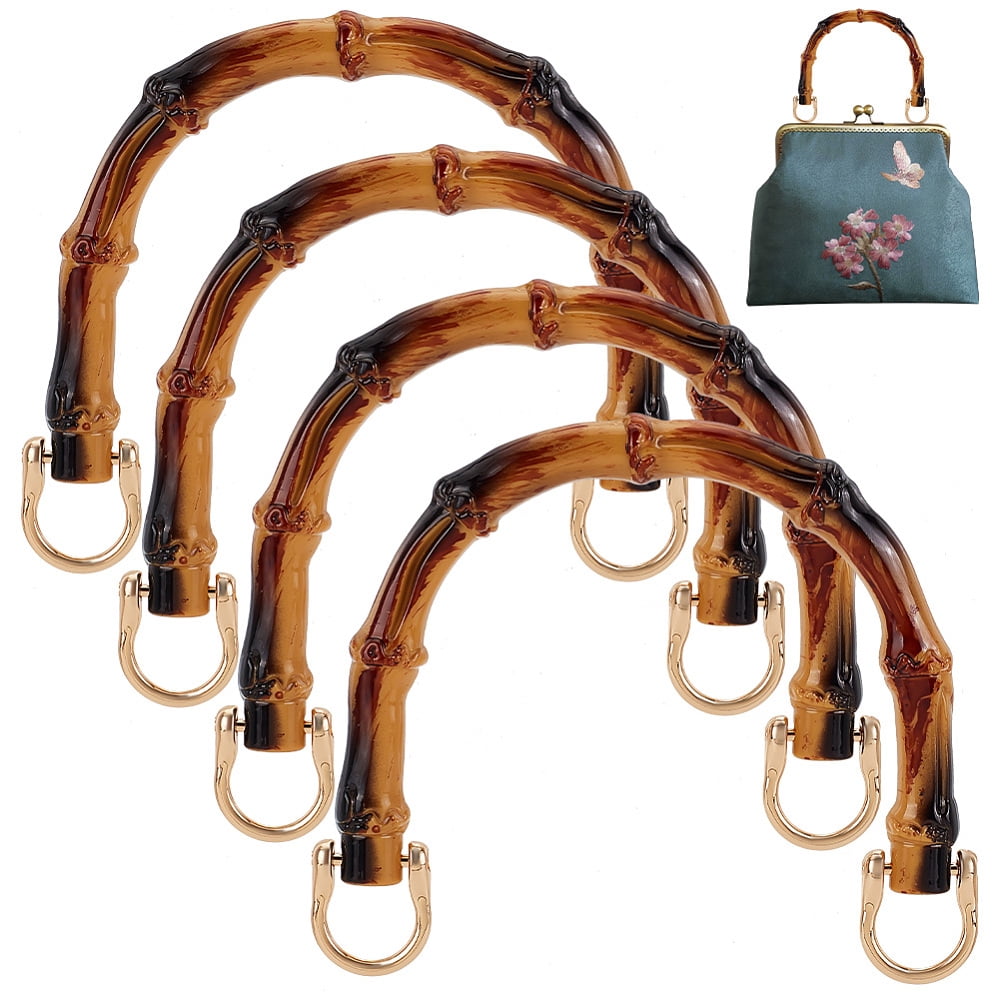 Arch Plastic Imitation Bamboo Bag Handles Hard Bag Handles with Alloy ...